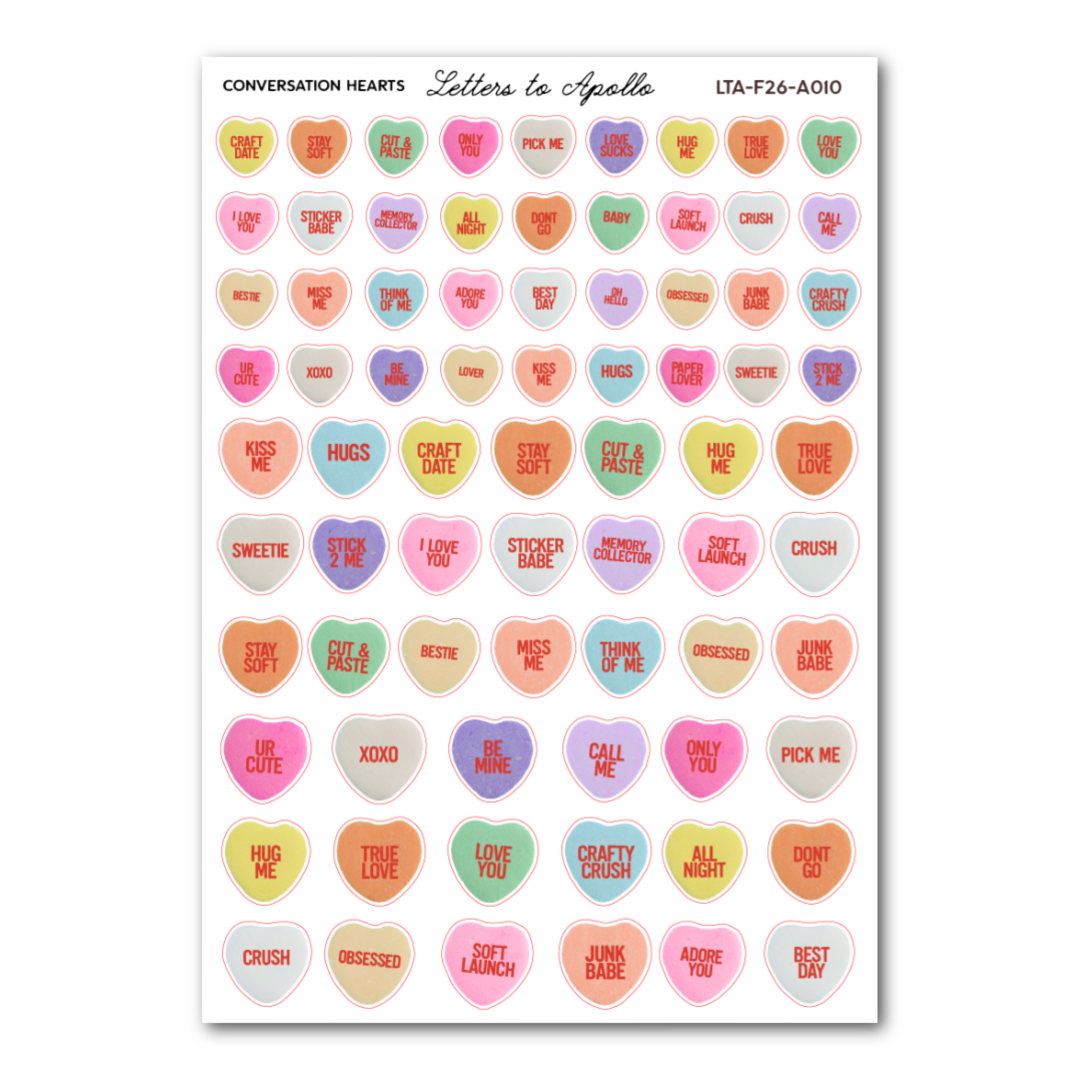 CONVERSATION HEARTS – Letters to Apollo